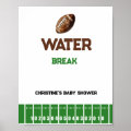 Football Boy Baby shower Water Break Sign | Zazzle