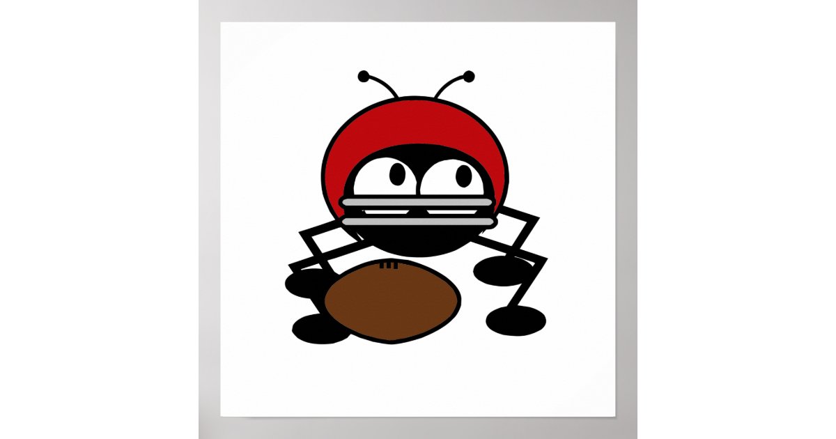 Football Bug T-shirts and Gifts Poster | Zazzle