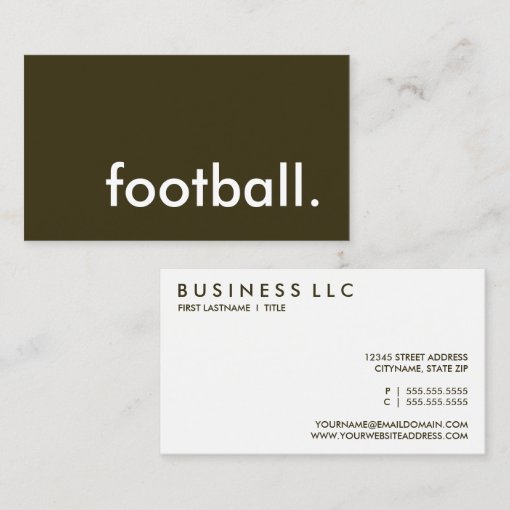 football. business card | Zazzle
