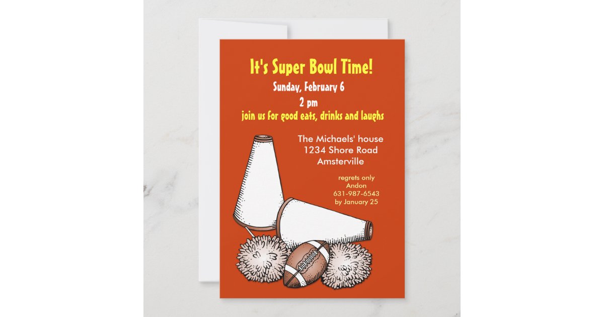 Football Cheers Invitation | Zazzle