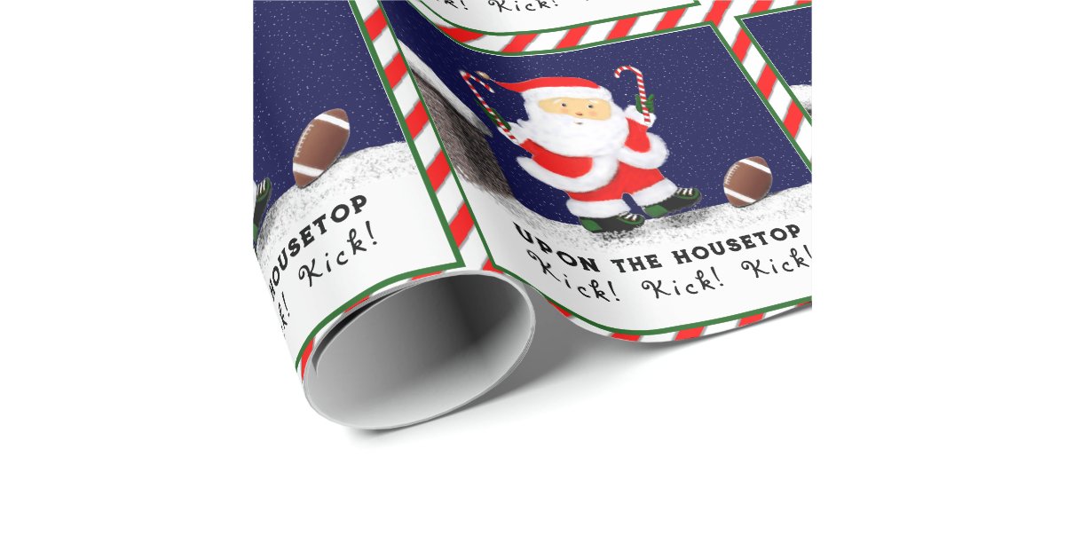 Football Christmas Wrapping Paper | Zazzle