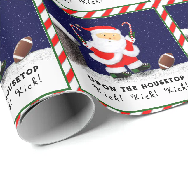 Football Christmas Wrapping Paper | Zazzle