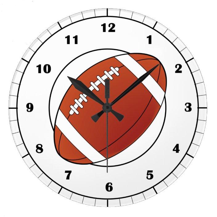 Football Clock Face with Numbers | Zazzle.com