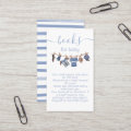 Football Clothesline Baby Shower Books for baby Business Card | Zazzle