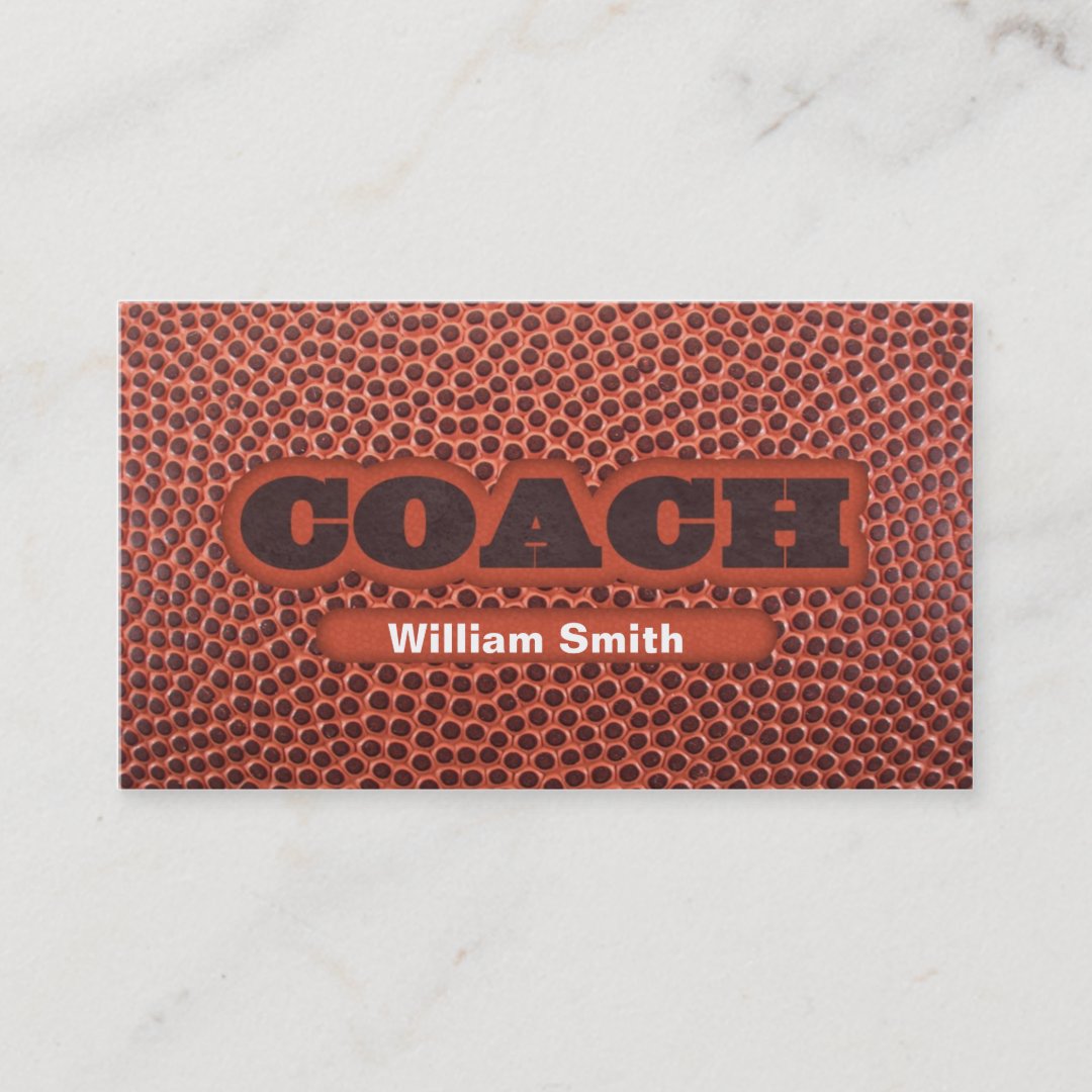 Football Coach business card | Zazzle