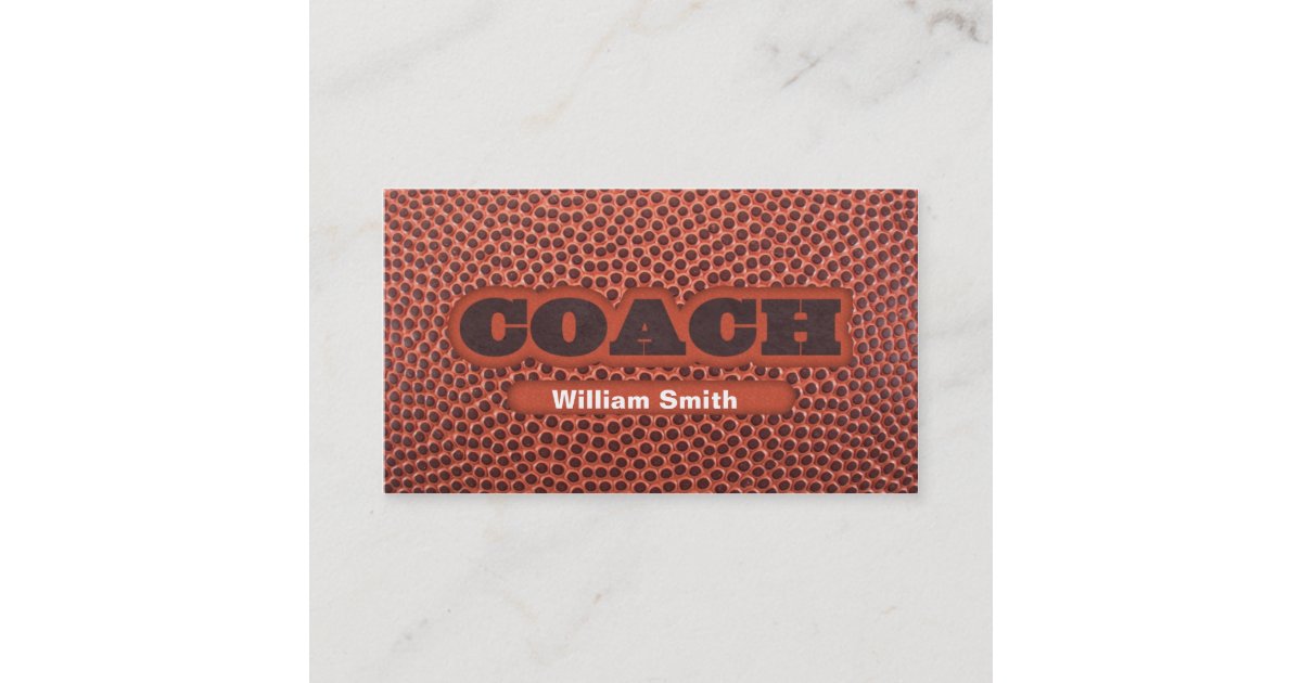Football Coach business card | Zazzle