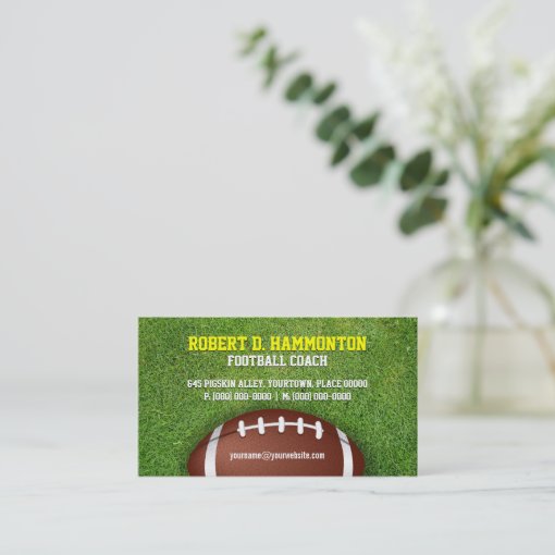Football Coach Business Card | Zazzle