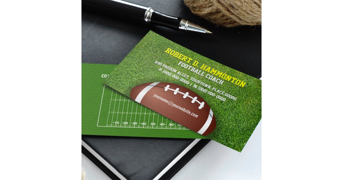 Football Coach Business Card | Zazzle