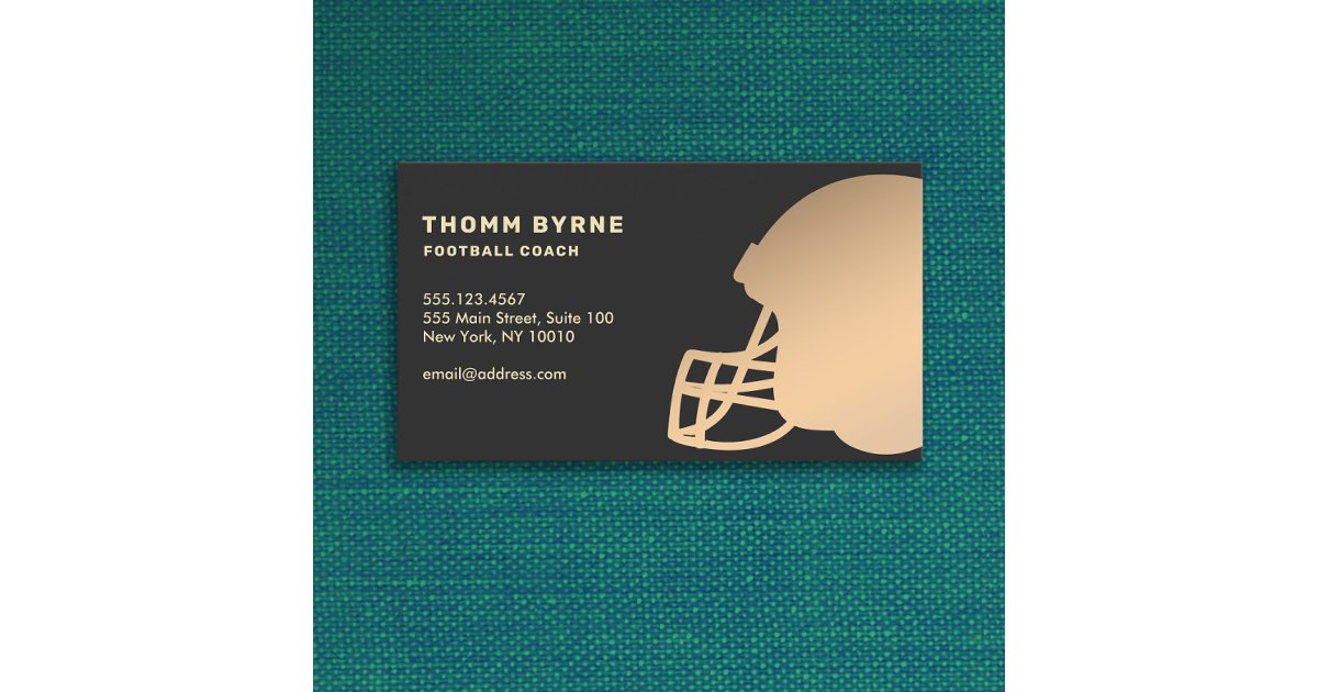 Football Coach Business Card | Zazzle