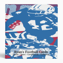 Football Collage Card Collectors Book Binder | Zazzle