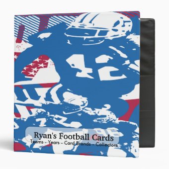 Football Collage Card Collectors Book Binder | Zazzle