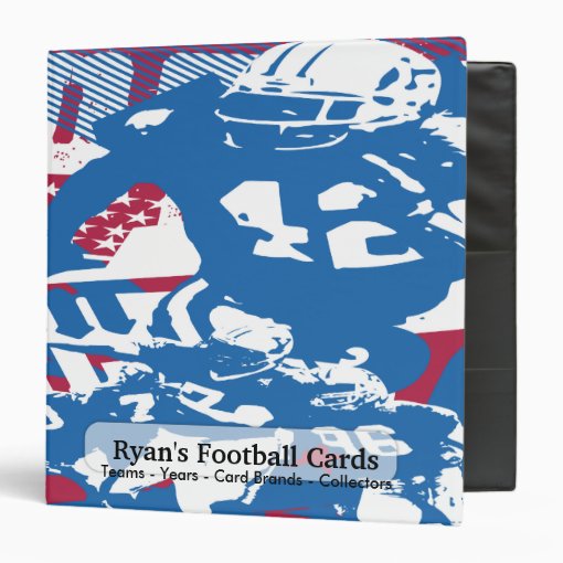 Football Collage Card Collectors Book Binder | Zazzle