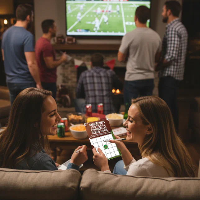 Football Commercial Advertisement Bingo Game | Zazzle