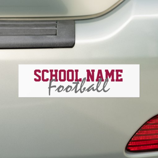 Football - Create your own School Spirit Bumper Sticker | Zazzle