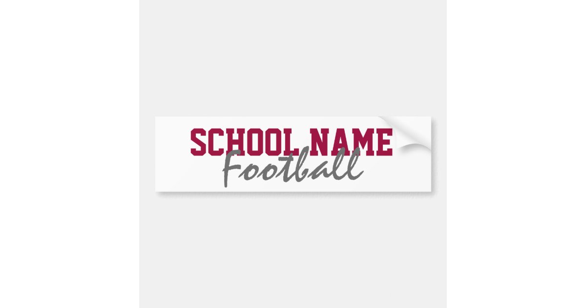 Football - Create your own School Spirit Bumper Sticker | Zazzle