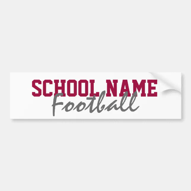 Football - Create your own School Spirit Bumper Sticker | Zazzle