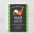 Football Crossing Yard Line Adult Birthday Invitation | Zazzle