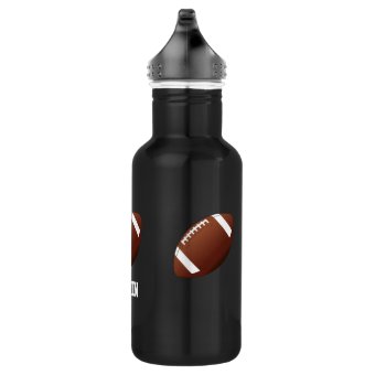Football Custom Stainless Steel Water Bottle | Zazzle