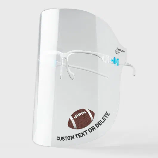 Football, Custom Text Personalized Sports Face Shield | Zazzle