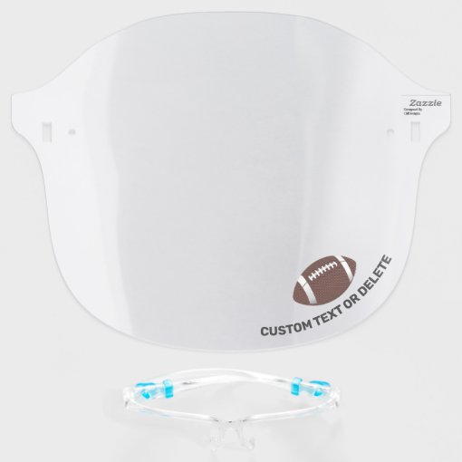 Football, Custom Text Personalized Sports Face Shield | Zazzle