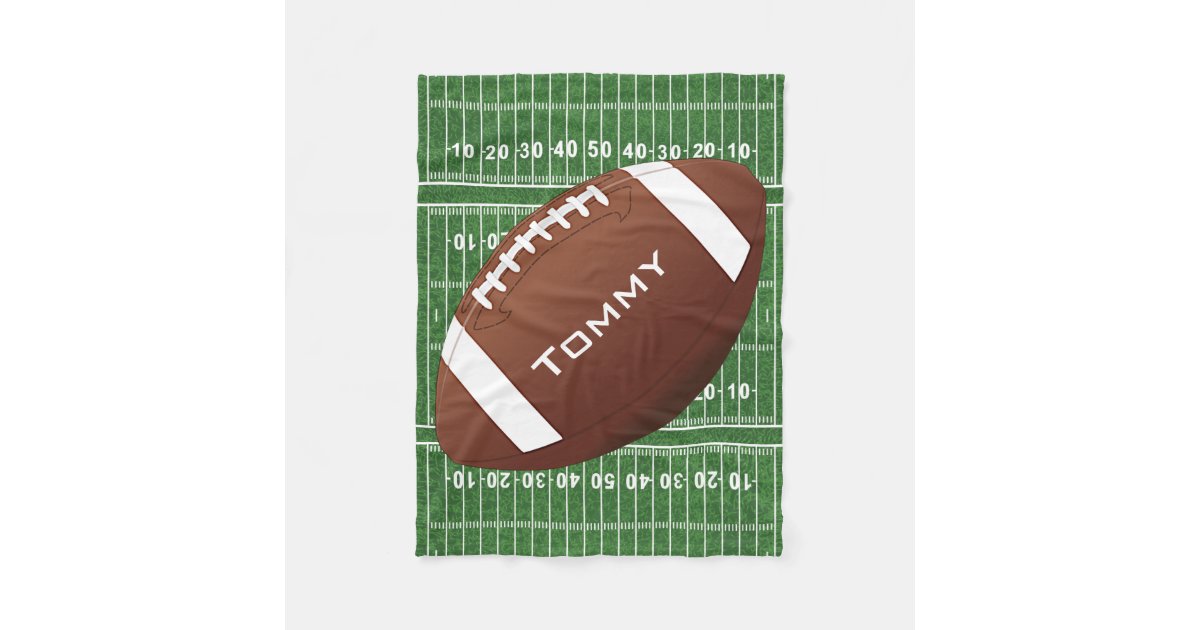 Football Design Fleece Blanket | Zazzle