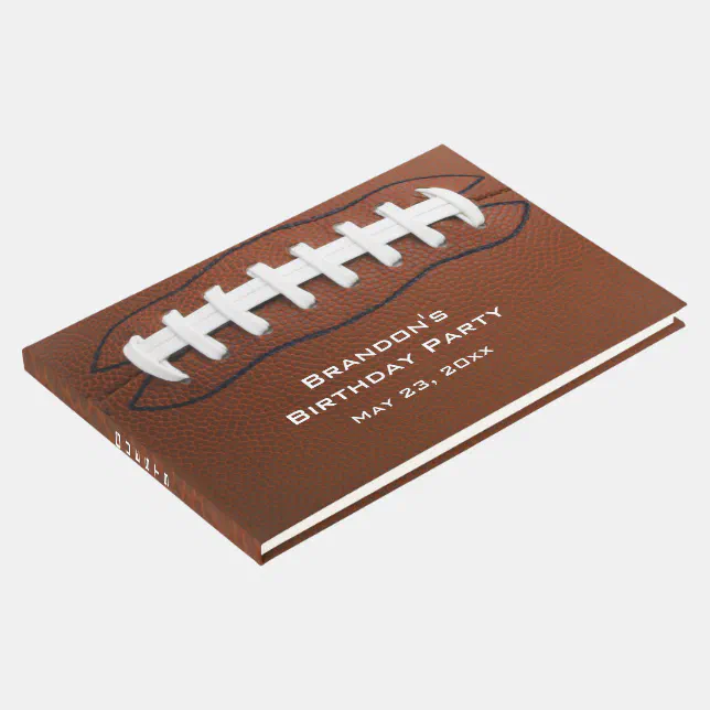 Football Design Guest Book | Zazzle