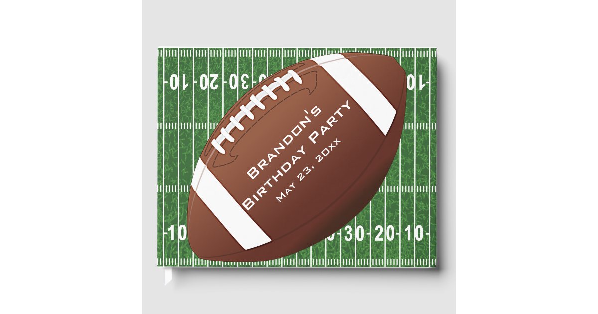 Football Design Guest Book | Zazzle