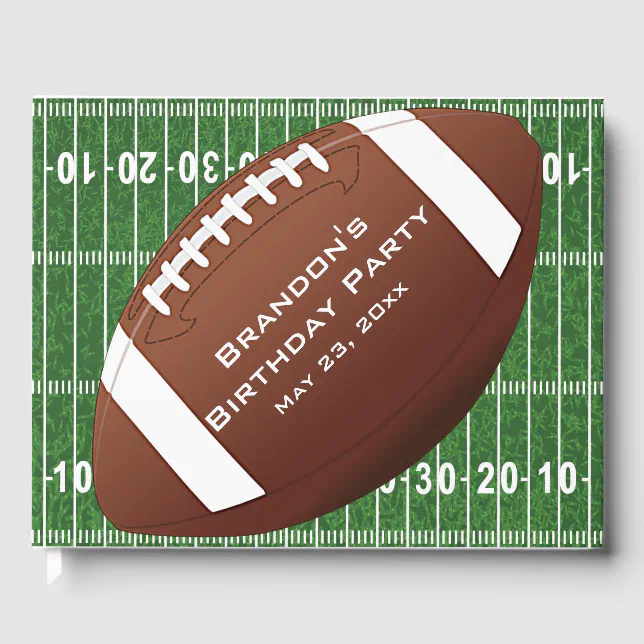 Football Design Guest Book | Zazzle
