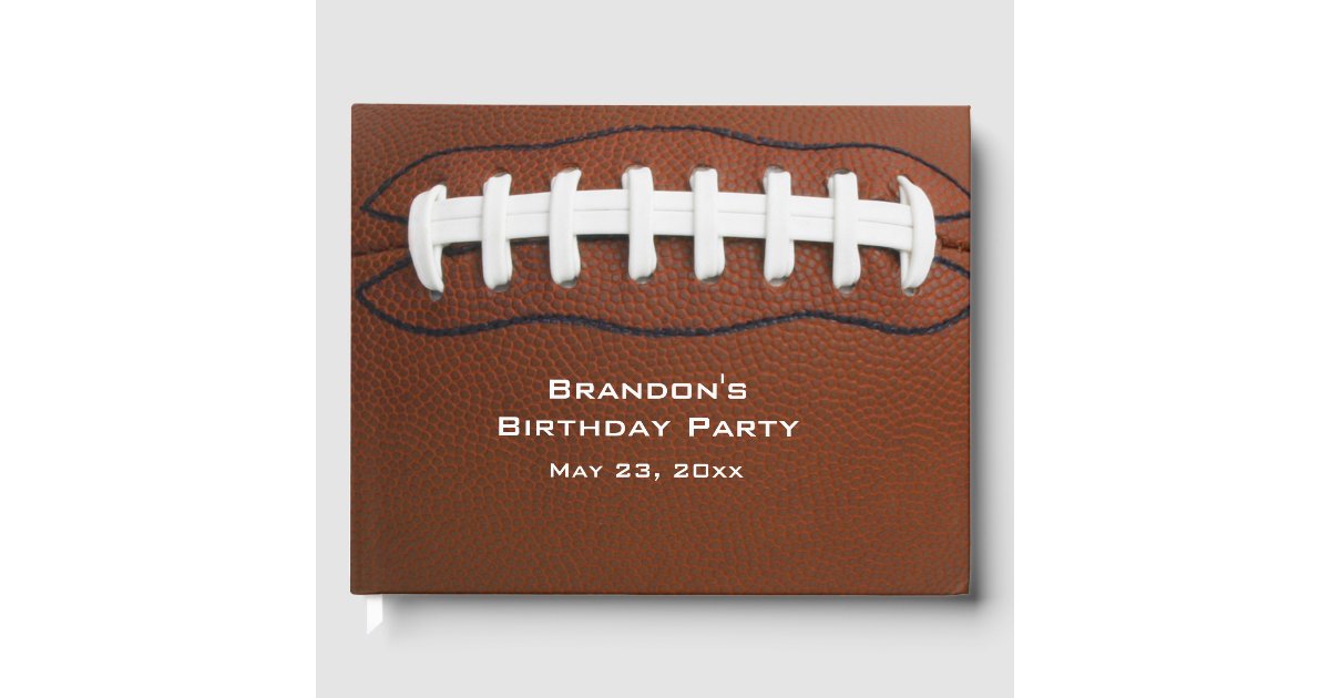 Football Design Guest Book | Zazzle
