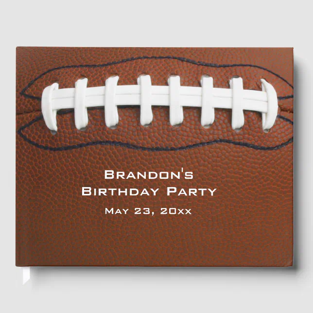 Football Design Guest Book | Zazzle