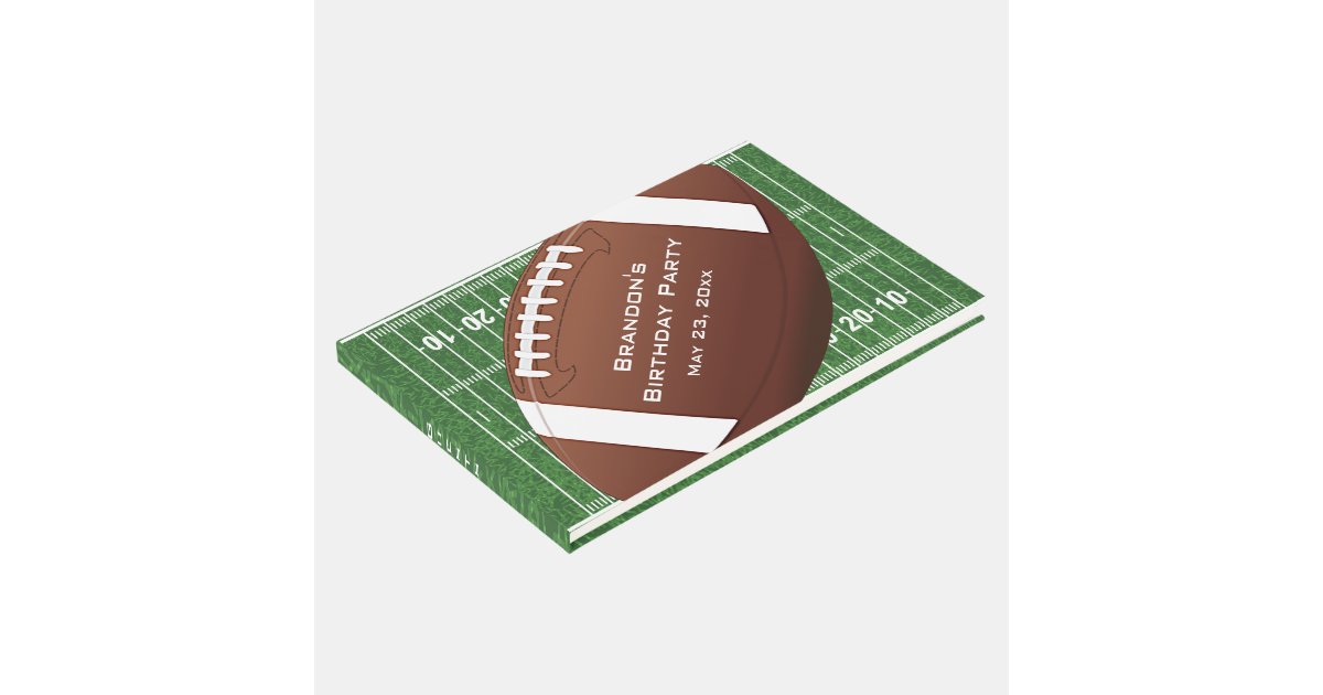 Football Design Guest Book | Zazzle