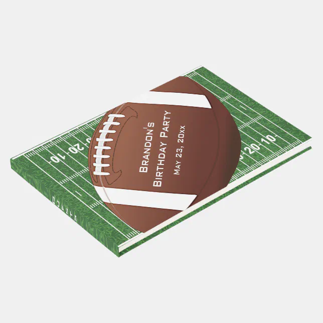 Football Design Guest Book | Zazzle