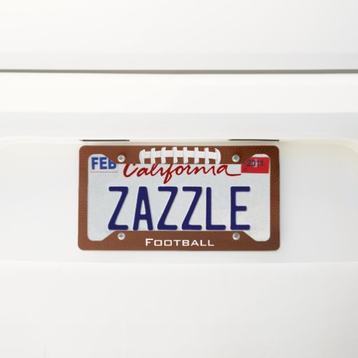 Football Design License Plate Frame | Zazzle