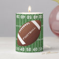 Football Design Pillar Candle | Zazzle