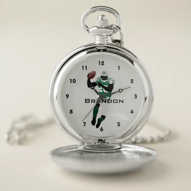 Football Design Pocket Watch | Zazzle