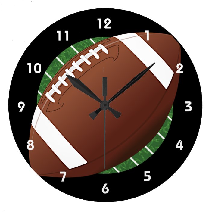 Football Design Wall Clock | Zazzle.com