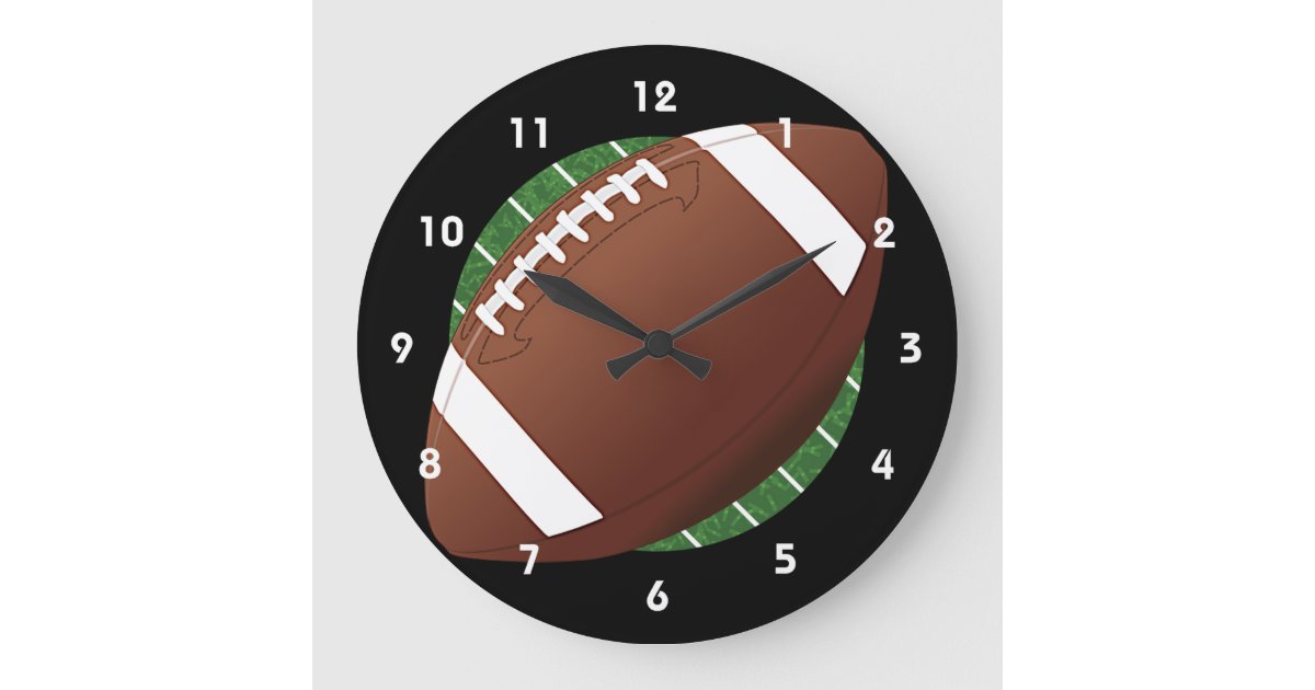 Football Design Wall Clock | Zazzle