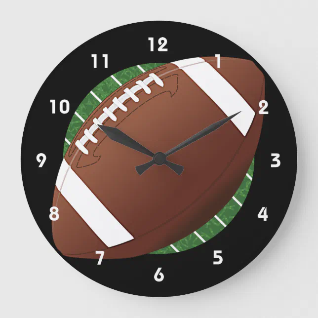 Football Design Wall Clock | Zazzle