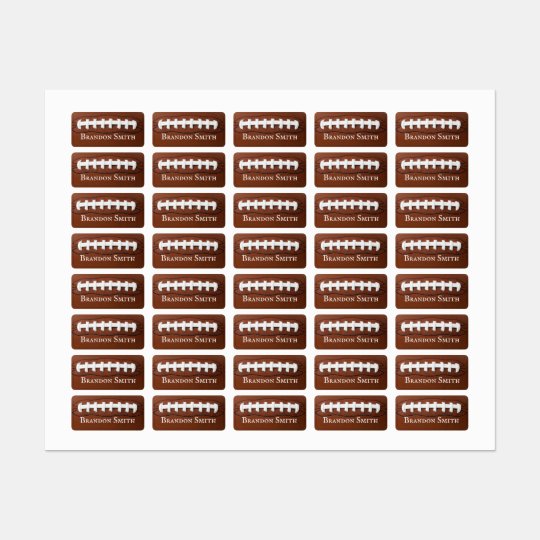 Football Designs Name Tags Labels | Zazzle.com