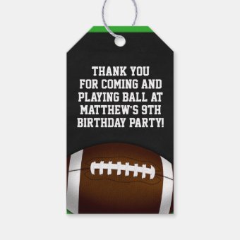 Football Favors Tag for Football Fans Gift Tag | Zazzle