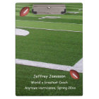 Personalized Football Clipboards for Coaches | Zazzle.com