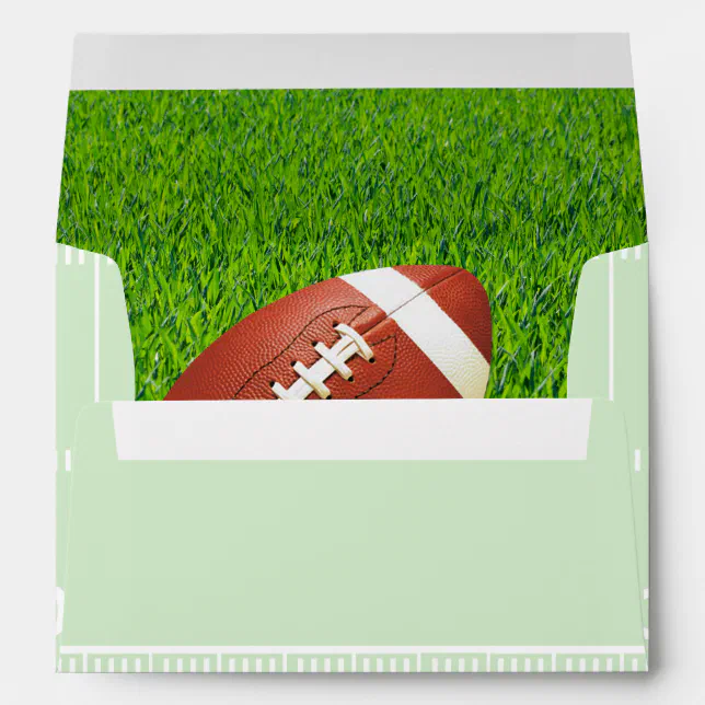 Football Field Custom Monogram Envelope | Zazzle