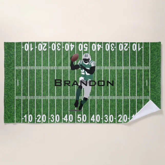 Football Field Design Beach Towel | Zazzle