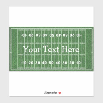 Football Field Design Contour Sticker | Zazzle