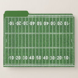 Football Field Design File Folders Set | Zazzle
