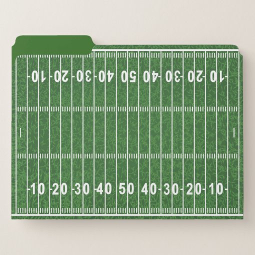 Football Field Design File Folders Set | Zazzle