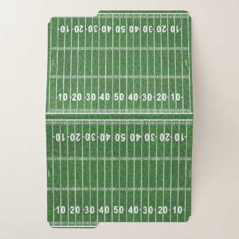 Football Field Design File Folders Set | Zazzle