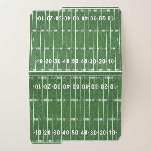 Football Field Design File Folders Set | Zazzle