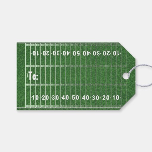 Football Field Design Gift Tags | Zazzle