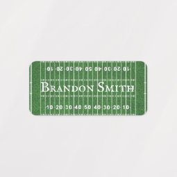 Football Field Design Name Tags Labels | Zazzle